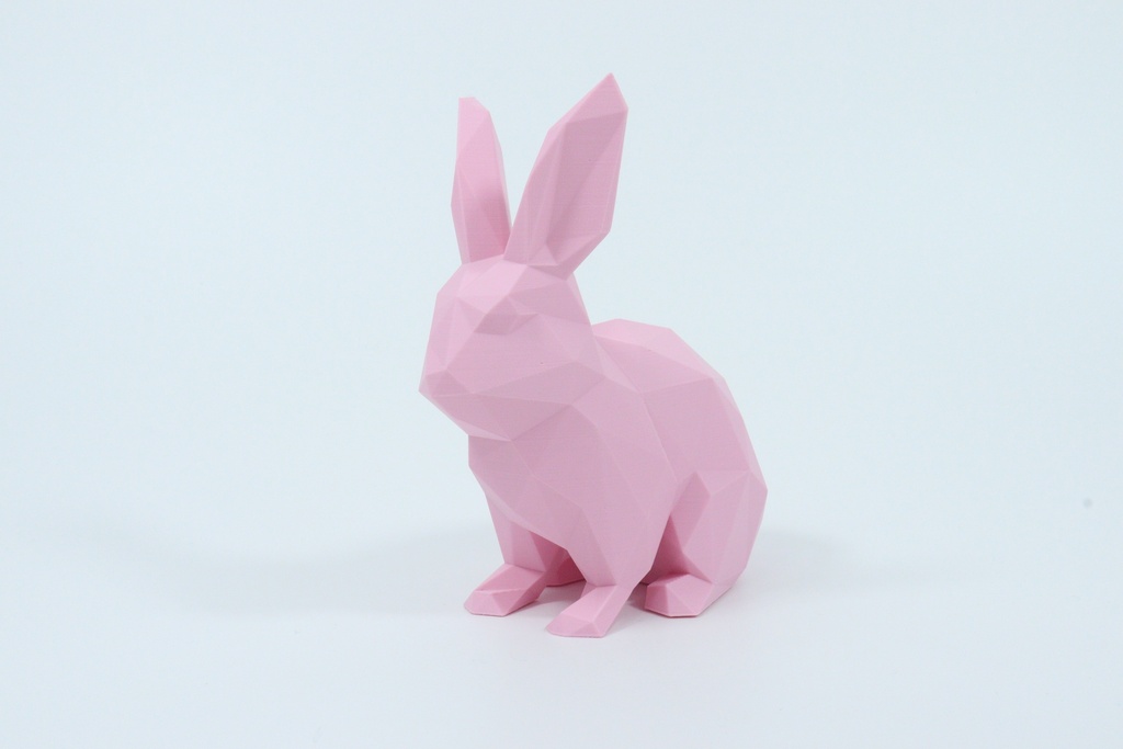 MrSpinner 3D-Printed Low Poly Rabbit Statue